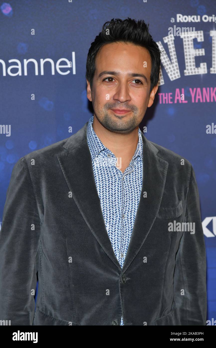 Lin-Manuel Miranda attends the "Weird: The Al Yankovic Story" New York ...