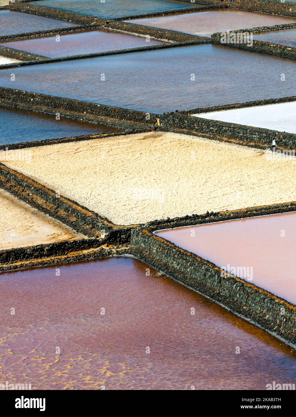salt basins in saline de Janubio Stock Photo - Alamy