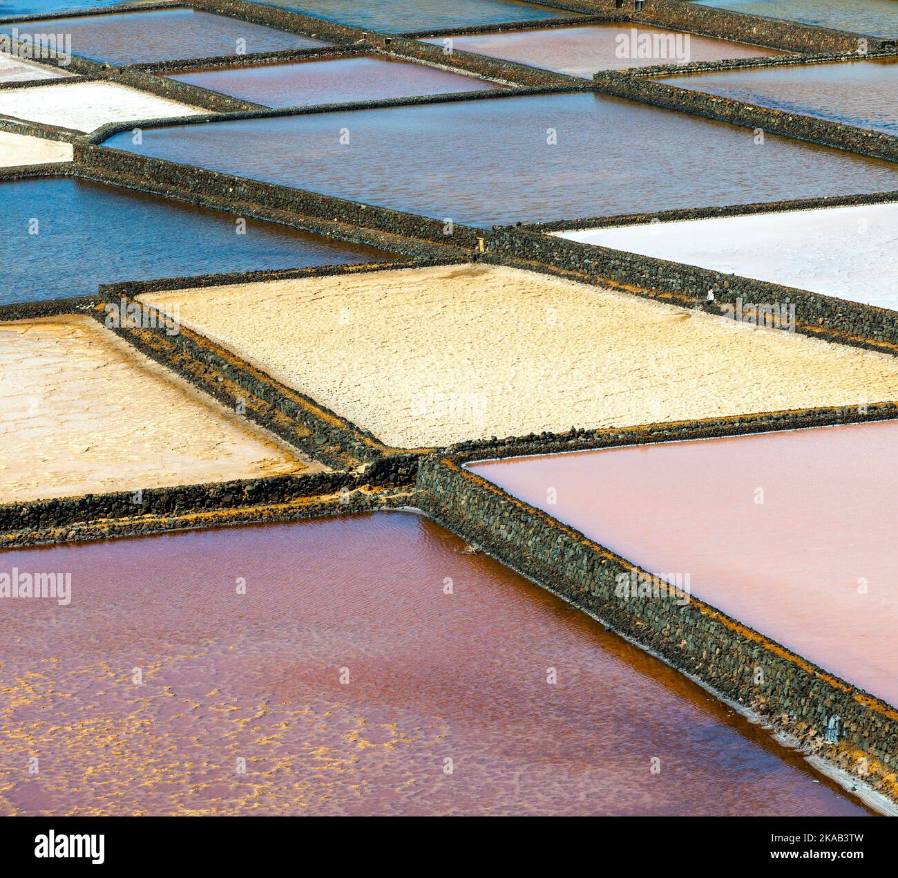 salt basins in saline de Janubio Stock Photo - Alamy