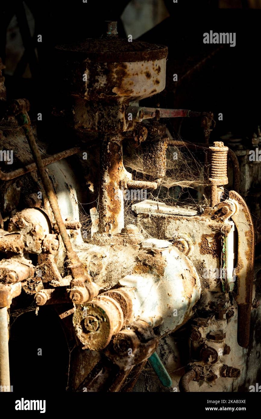 rusty machine in old rotten refinery station Stock Photo - Alamy
