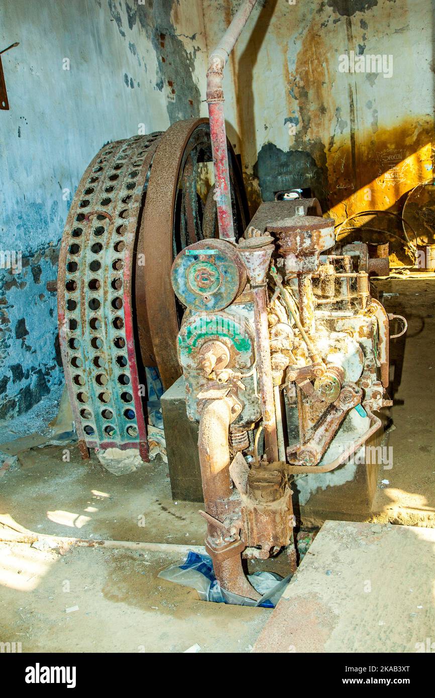 rusty machine in old rotten refinery station Stock Photo - Alamy