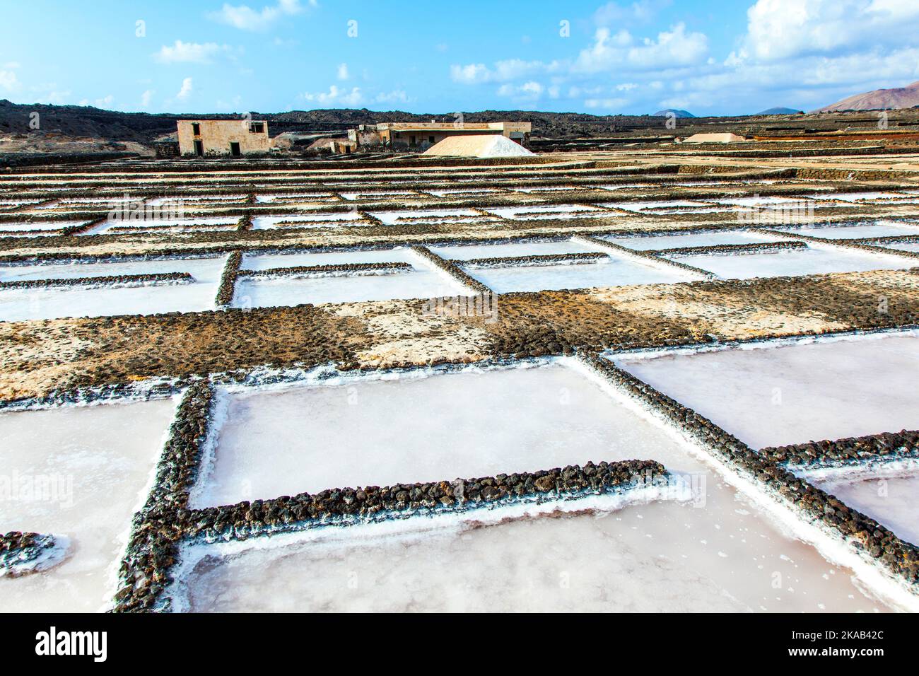 salt basins in saline de Janubio Stock Photo - Alamy