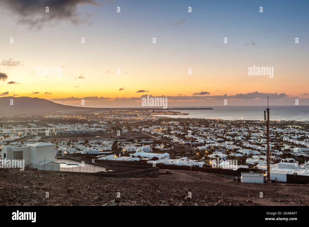 settlement of new houses all in same style Stock Photo - Alamy