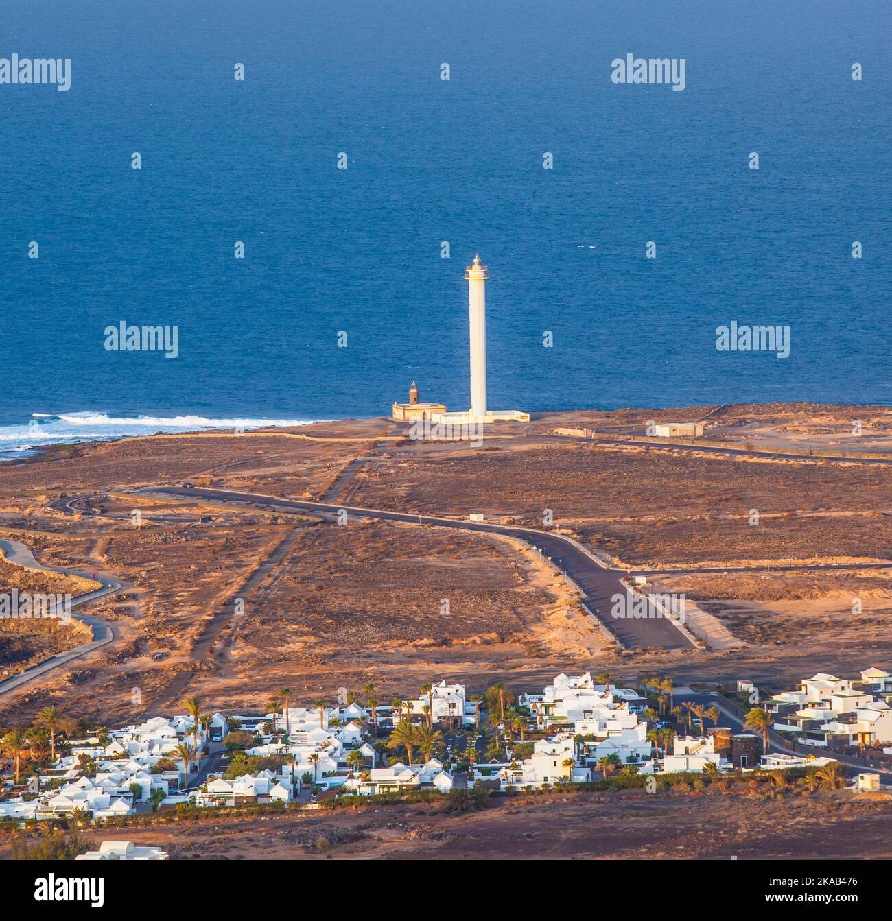beautiful lighthouse of Blaya Blanca, Lanzarote Stock Photo - Alamy