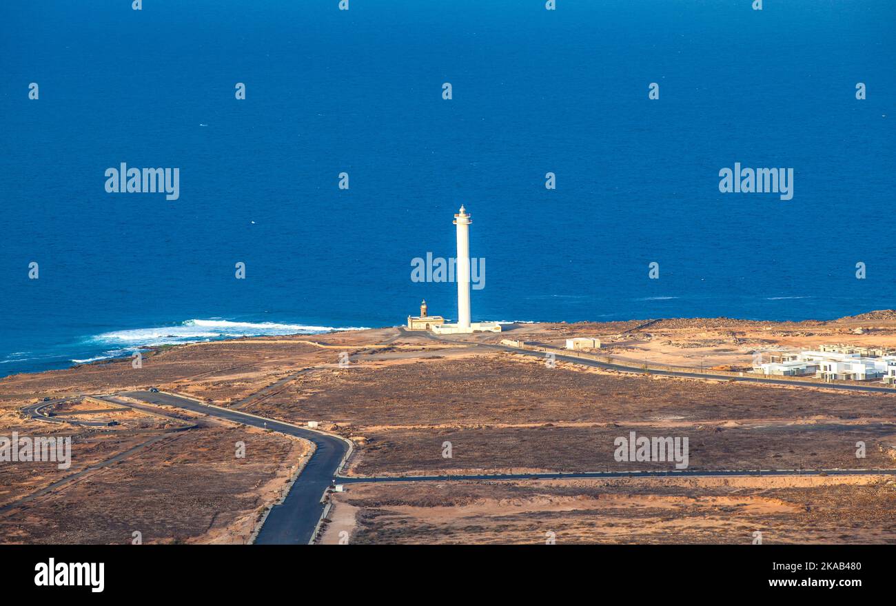 beautiful lighthouse of Playa Blanca, Lanzarote Stock Photo - Alamy
