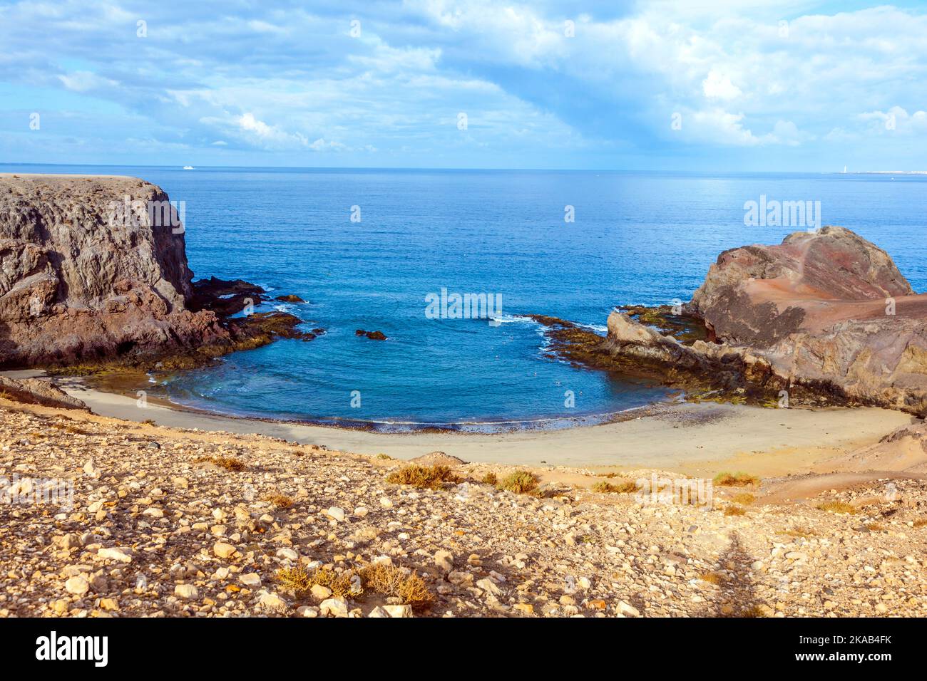 Playa de Papagayo (Parrot's beach) on Lanzarote, Canary islands, Spain ...