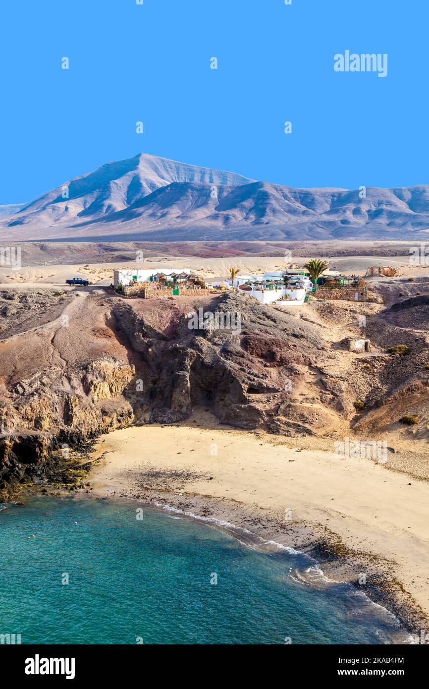 Playa de Papagayo (Parrot's beach) on Lanzarote, Canary islands, Spain ...