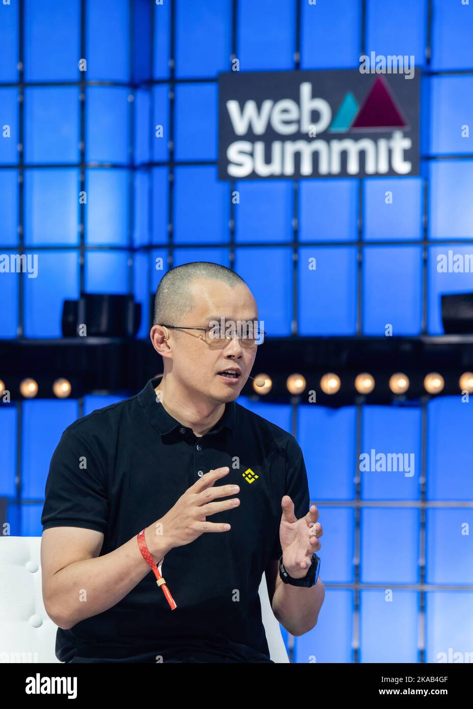 Lisbon, Portugal. 01st Nov, 2022. Co-founder & CEO of Binance ...