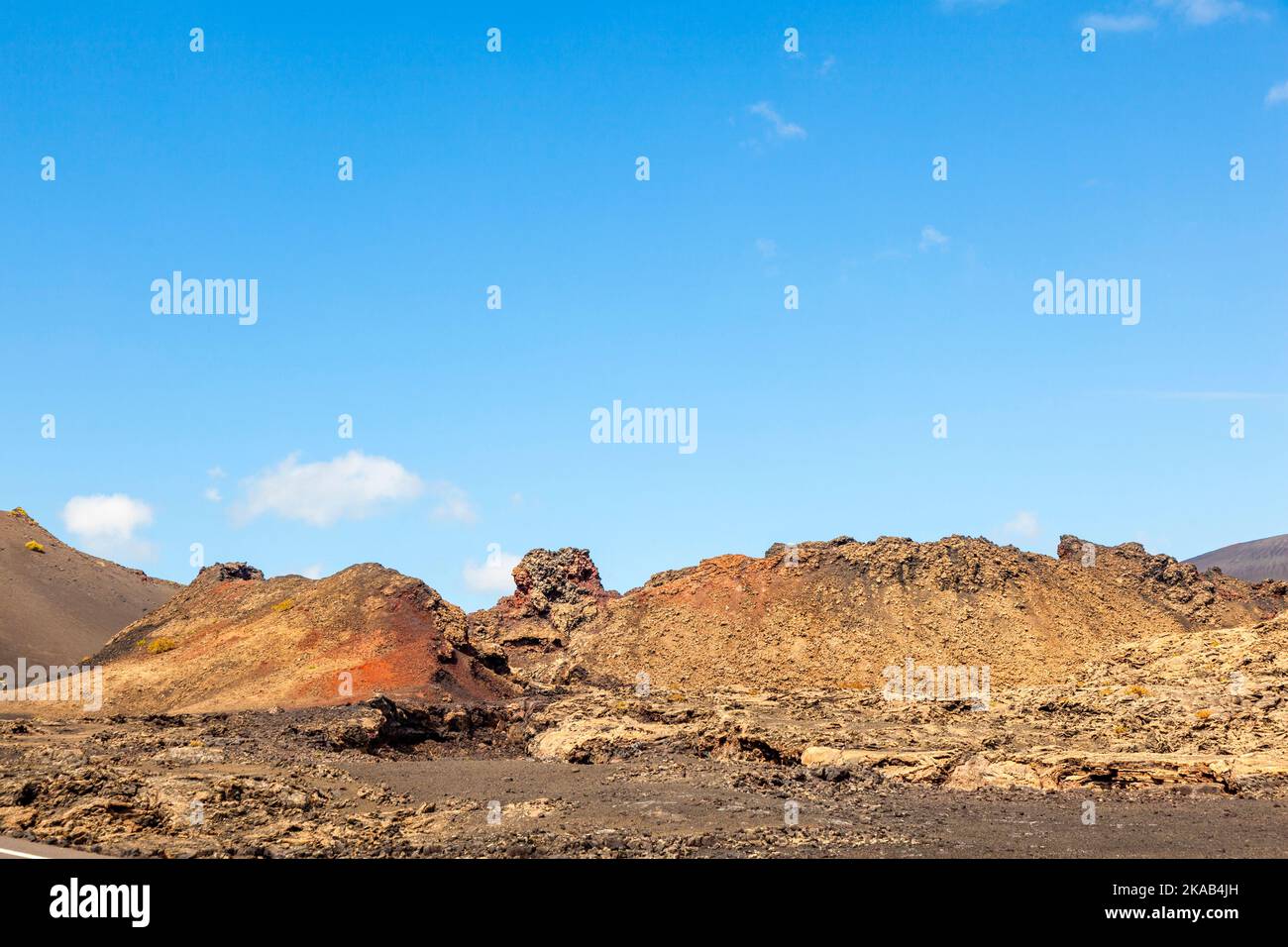 famous volcanoes of Timanfaya National Park Stock Photo - Alamy