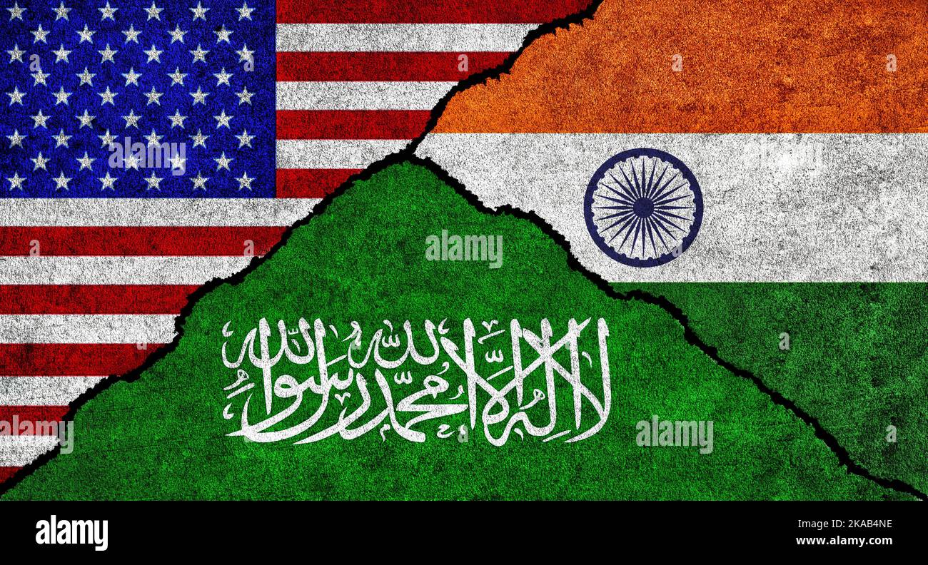 India saudi arabia flag hi-res stock photography and images - Alamy