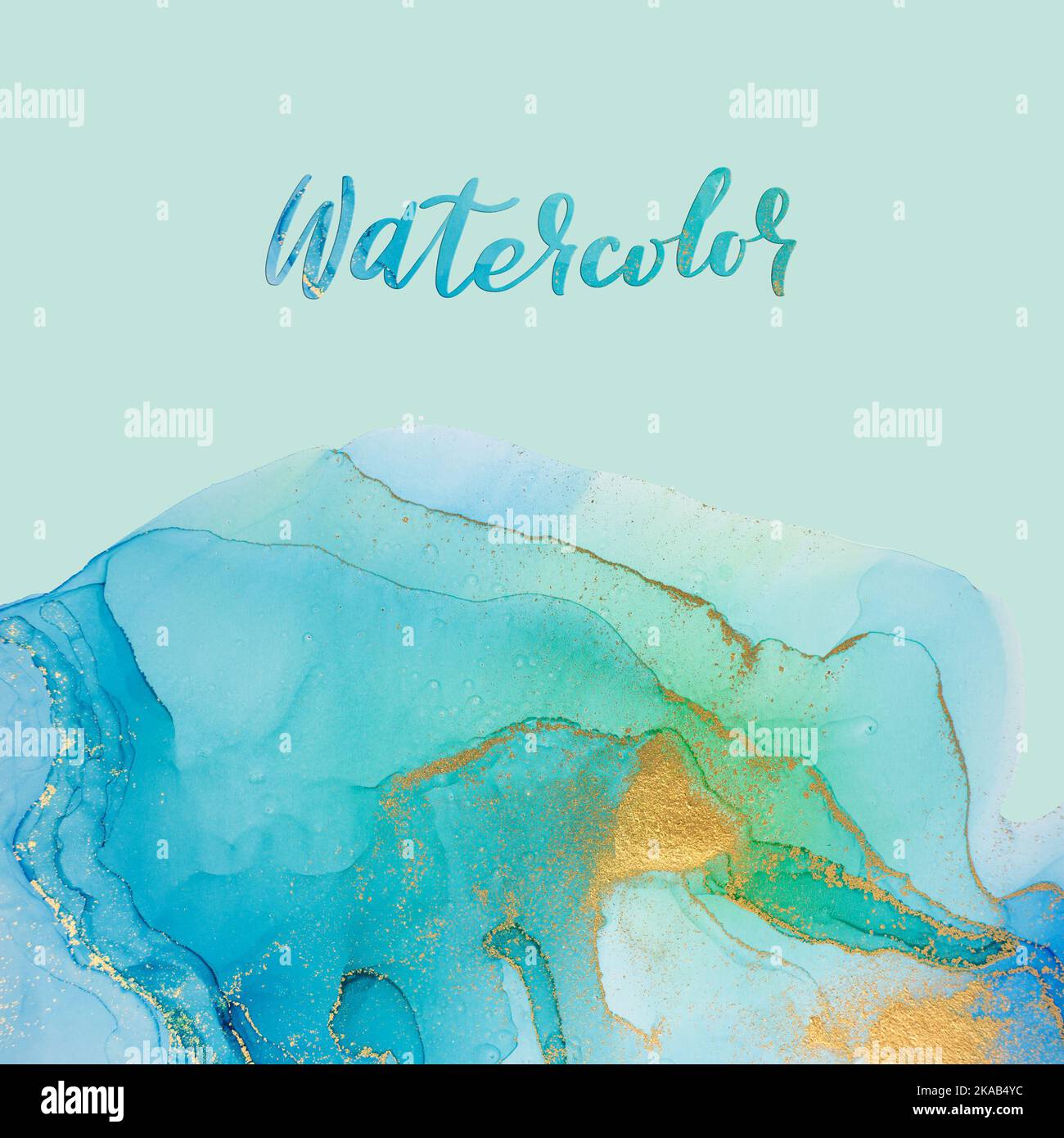 Gentle Blue Artwork Design Template Stock Photo - Alamy