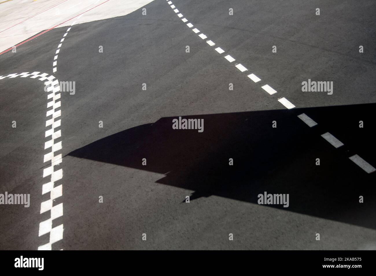 detail of runway at takeoff Stock Photo - Alamy