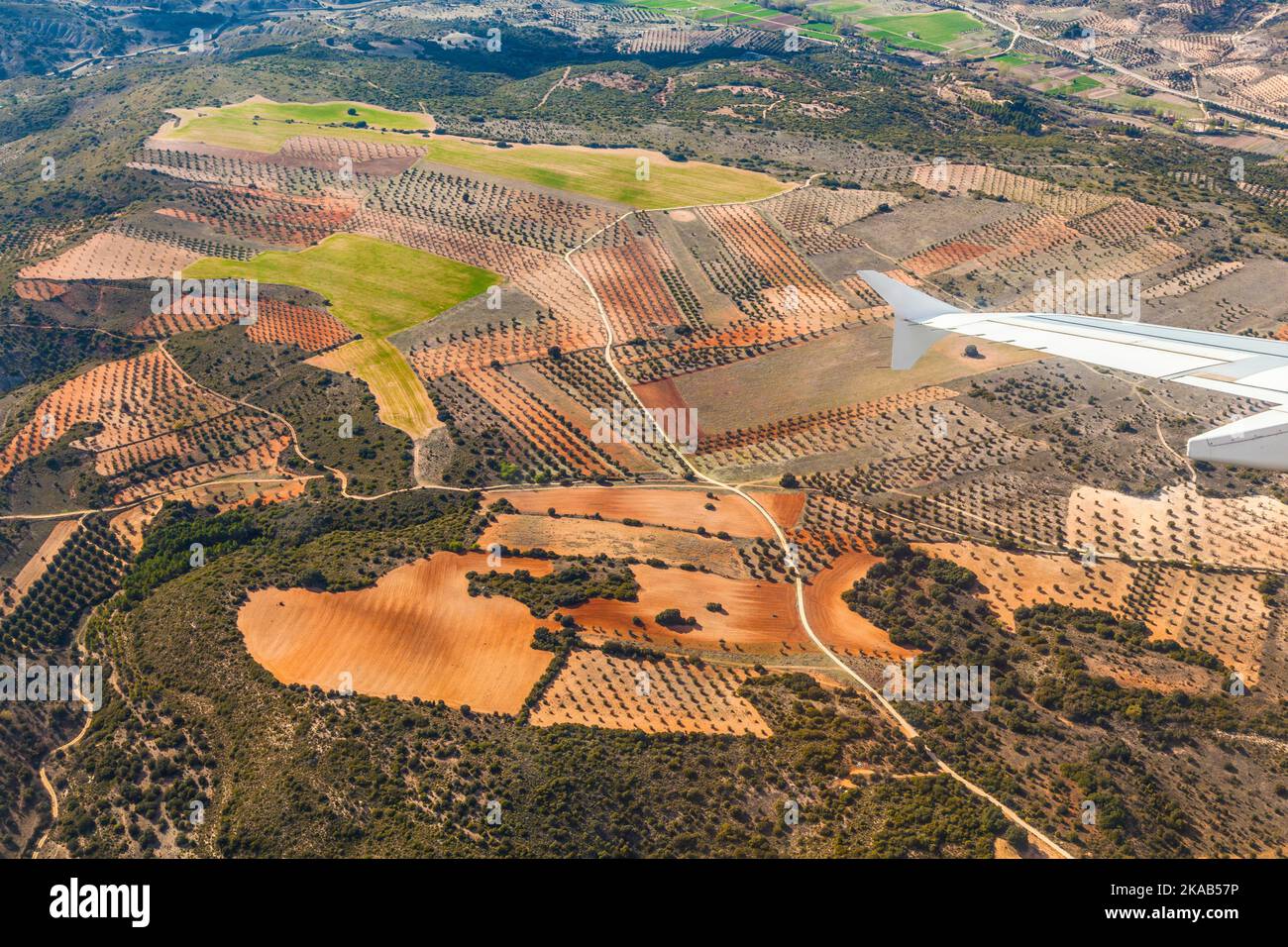 aerial of rural landscape nar Madrid with beautiful structures Stock ...