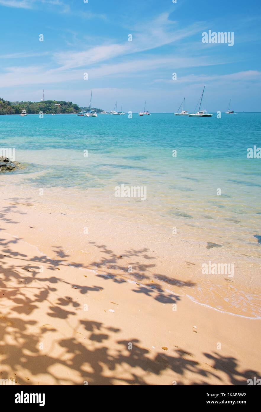 sea in summer This photo was taken from a seaside scenery with several ...
