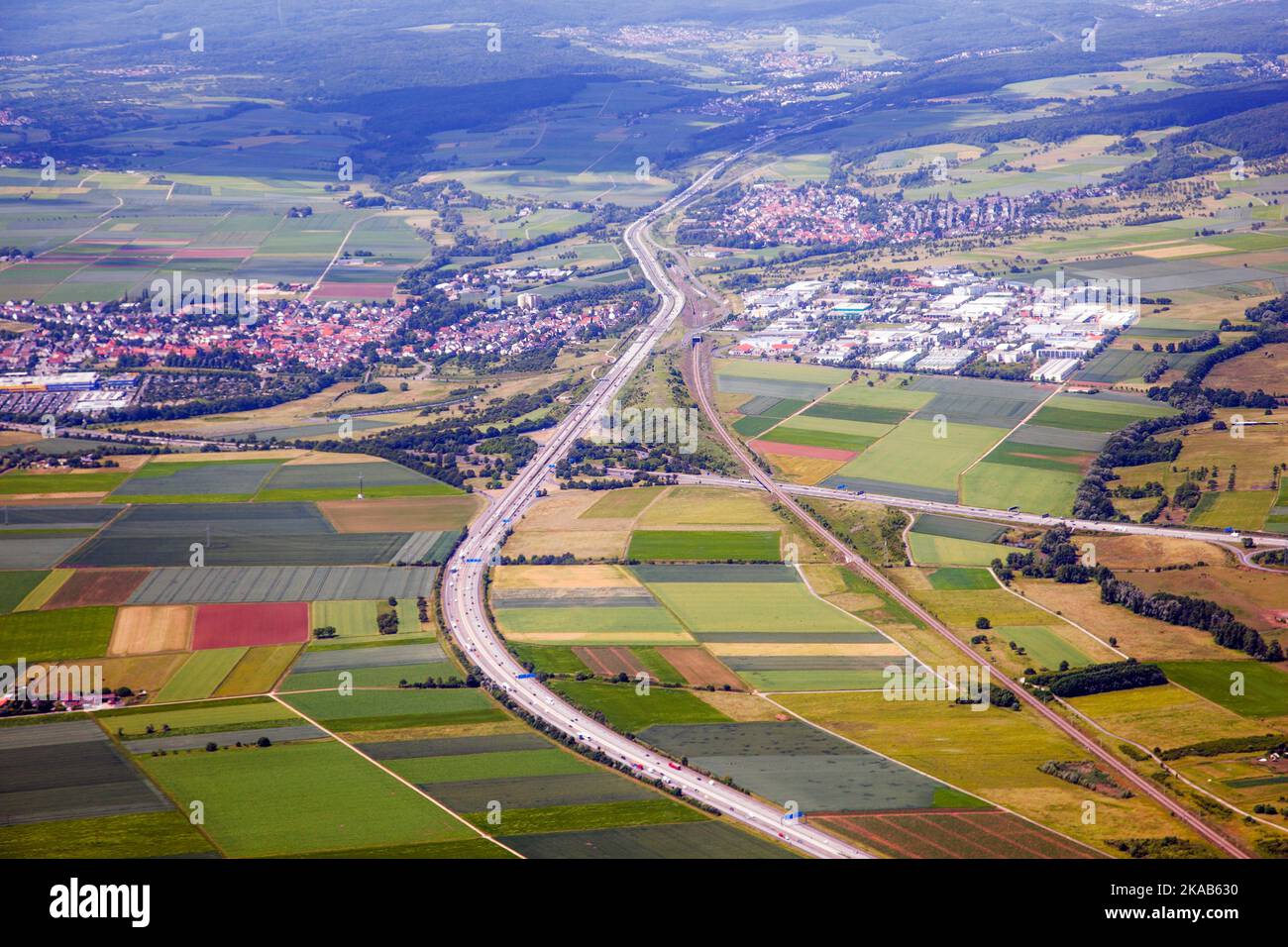 aerial landscape view in rural Eiffel area in Germany Stock Photo - Alamy