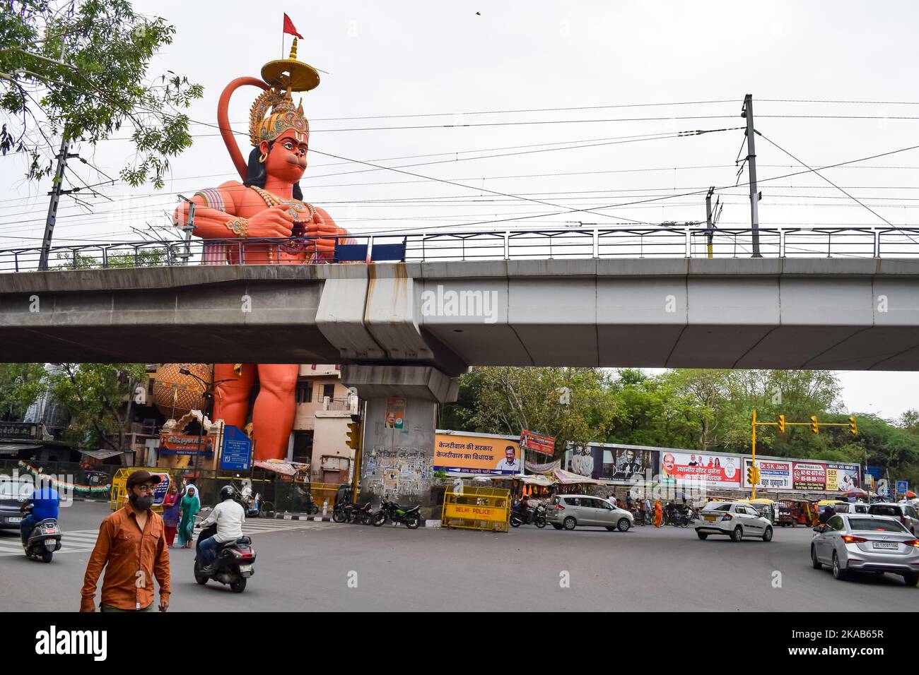 New Delhi, India - June 21, 2022 - Big statue of Lord Hanuman near the ...