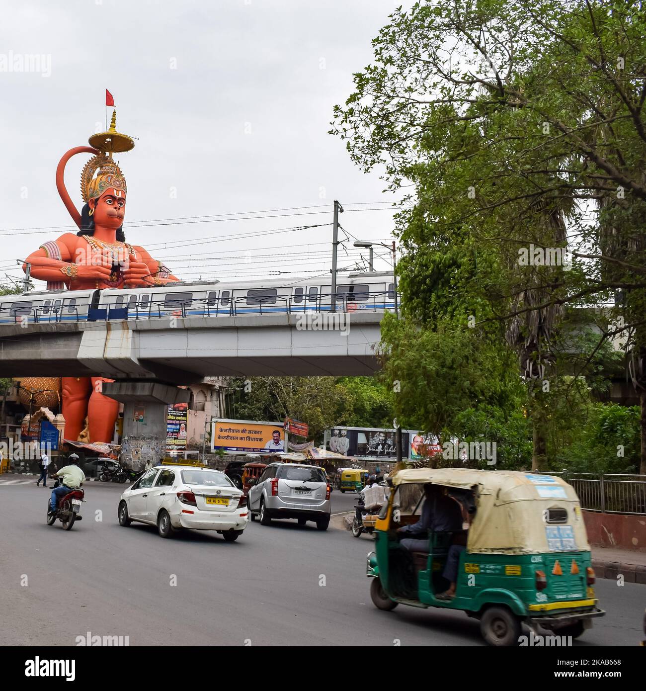 New Delhi, India - June 21, 2022 - Big statue of Lord Hanuman near the ...