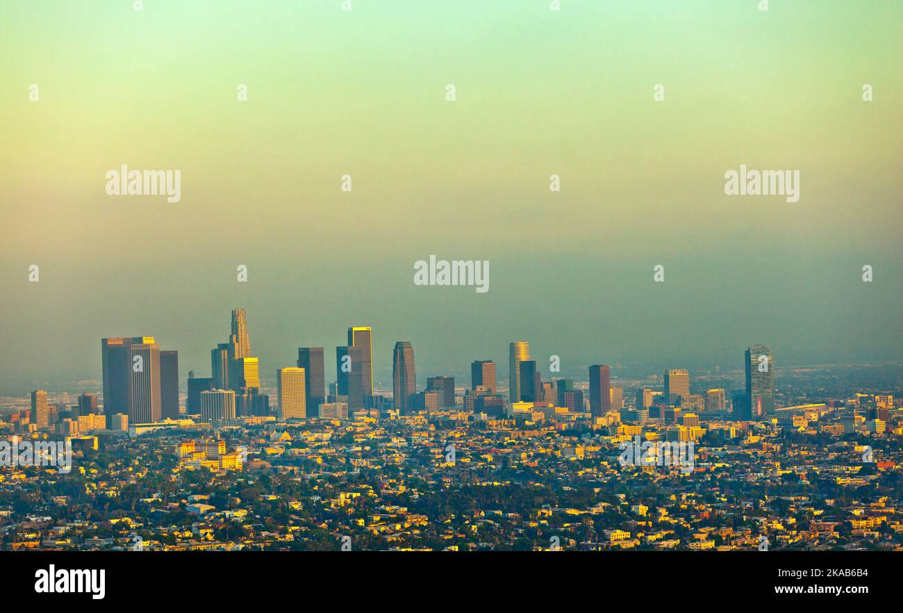 skyline of Los Angeles Stock Photo - Alamy