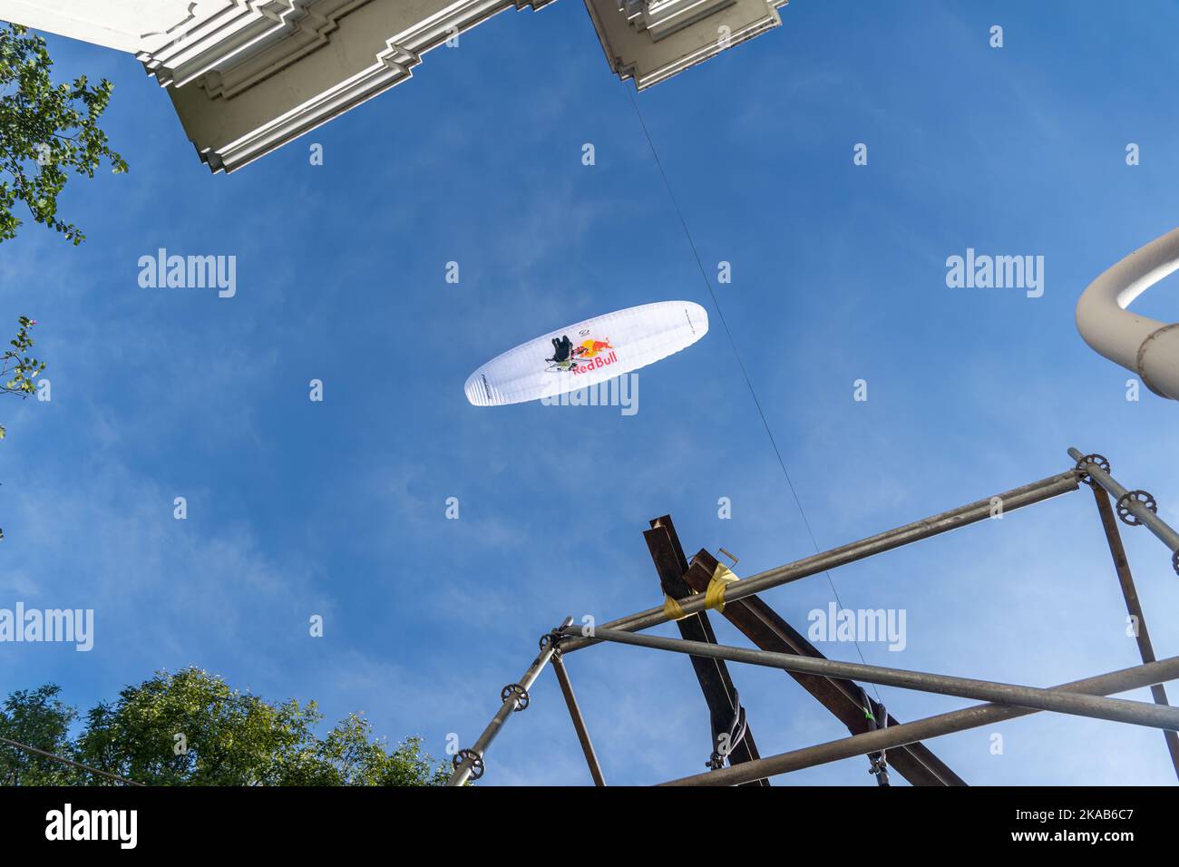 Red bull parachute jump hi-res stock photography and images - Alamy