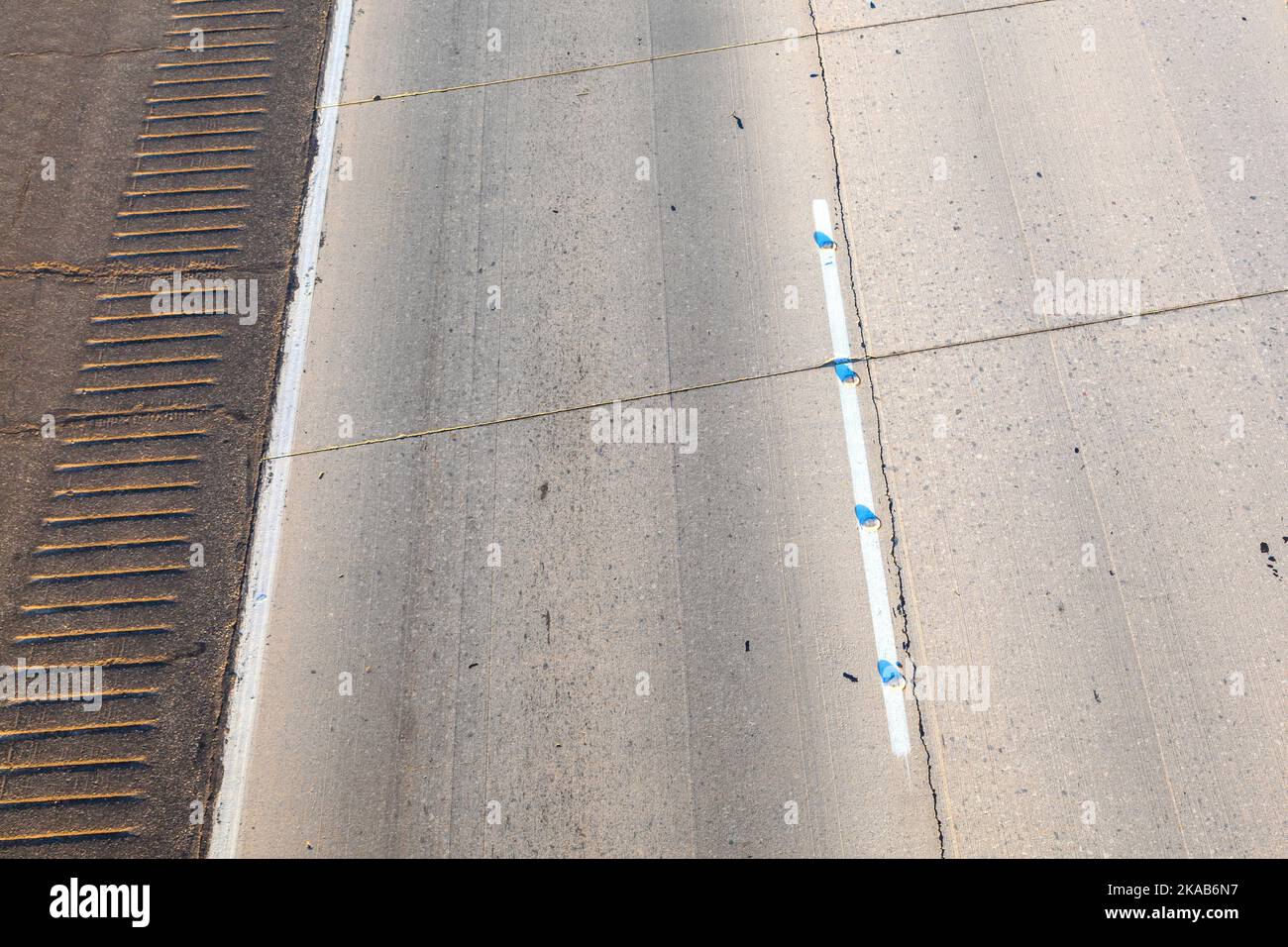 detail of asphalt with lines of Interstate No. 8 Stock Photo - Alamy