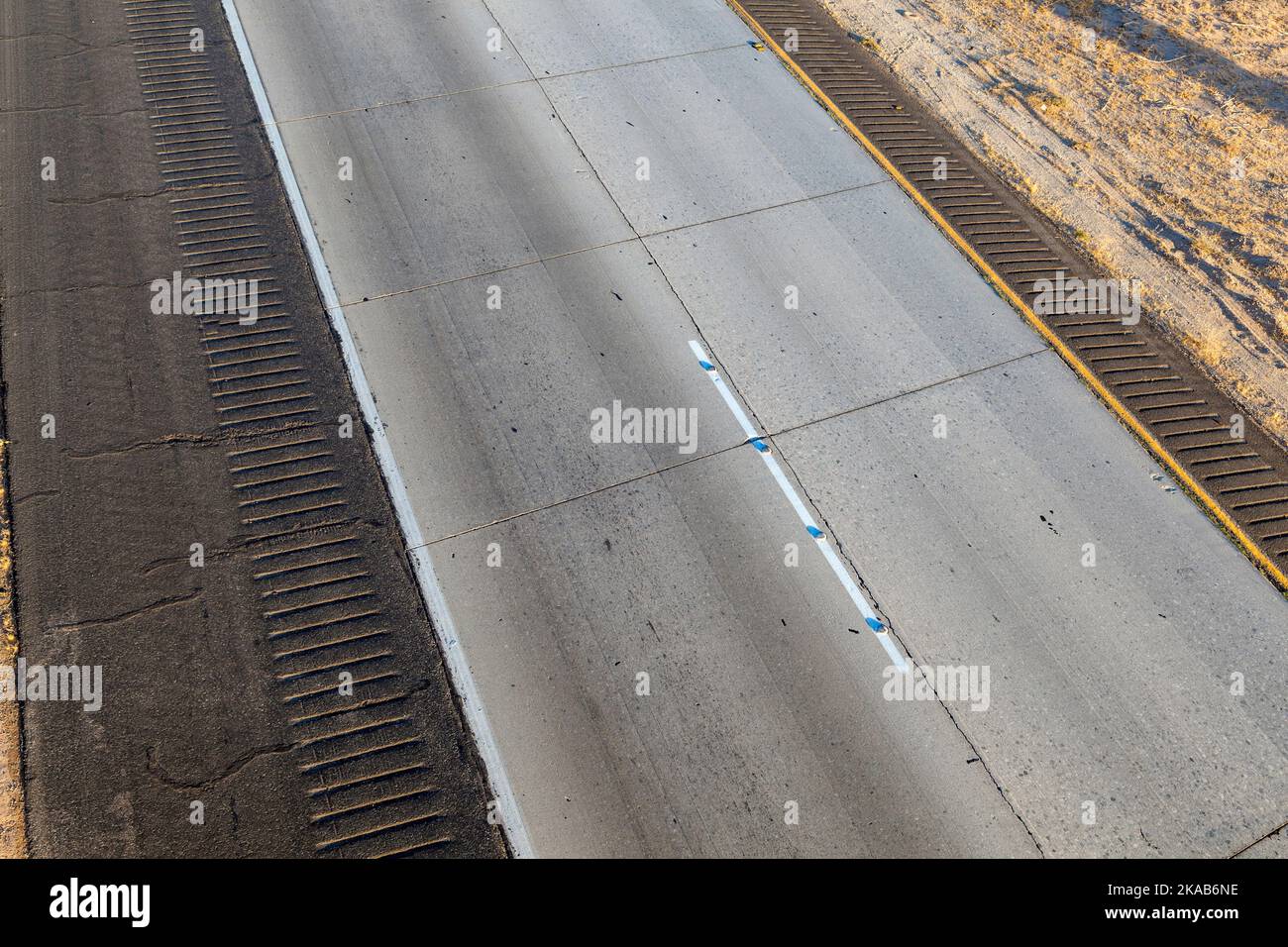 detail of asphalt with lines of Interstate No. 8 Stock Photo - Alamy