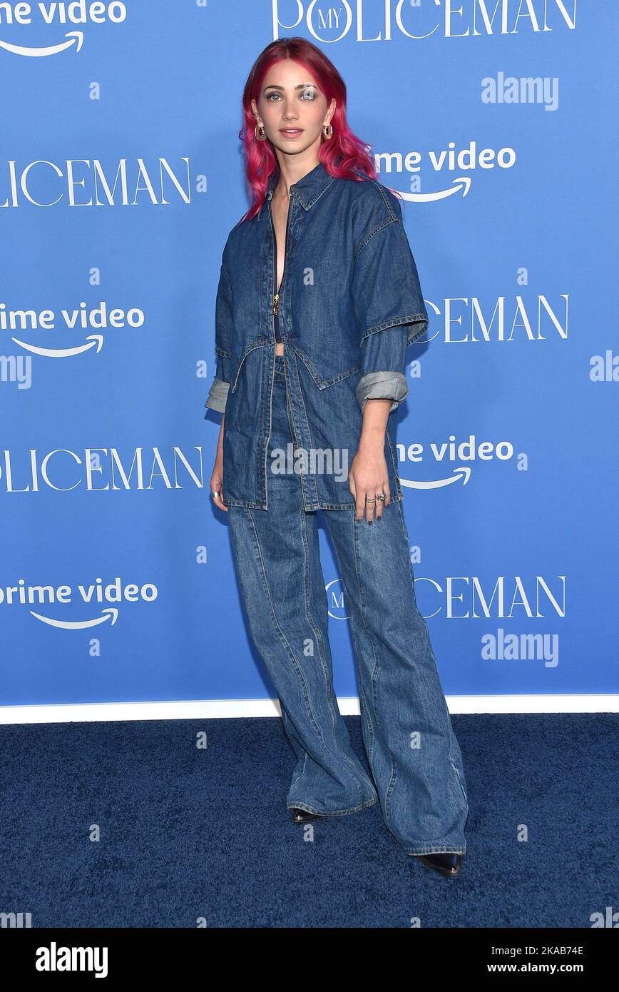 Westwood, CA, November 1, 2022. Emily Rudd arriving at the Los Angeles ...