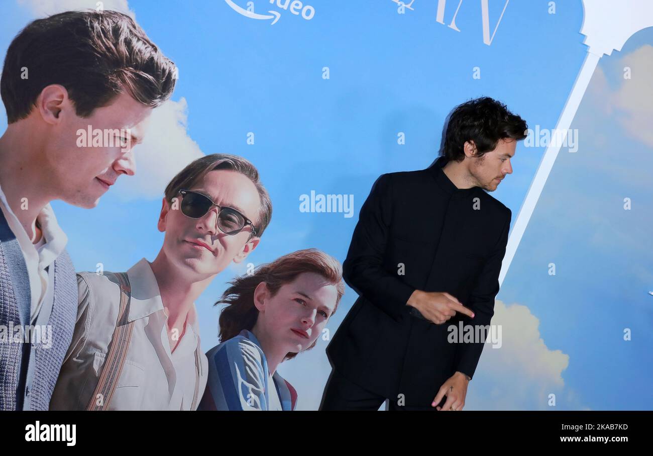 Harry Styles arrives at The Los Angeles Premiere of MY POLICEMAN held ...