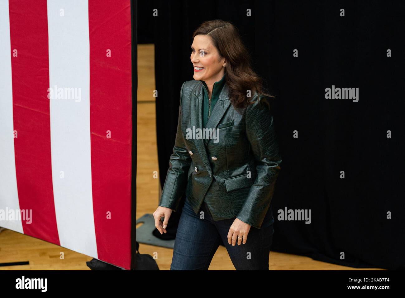 Governor Gretchen Whitmer is seen during the Get Out the Vote Rally in ...