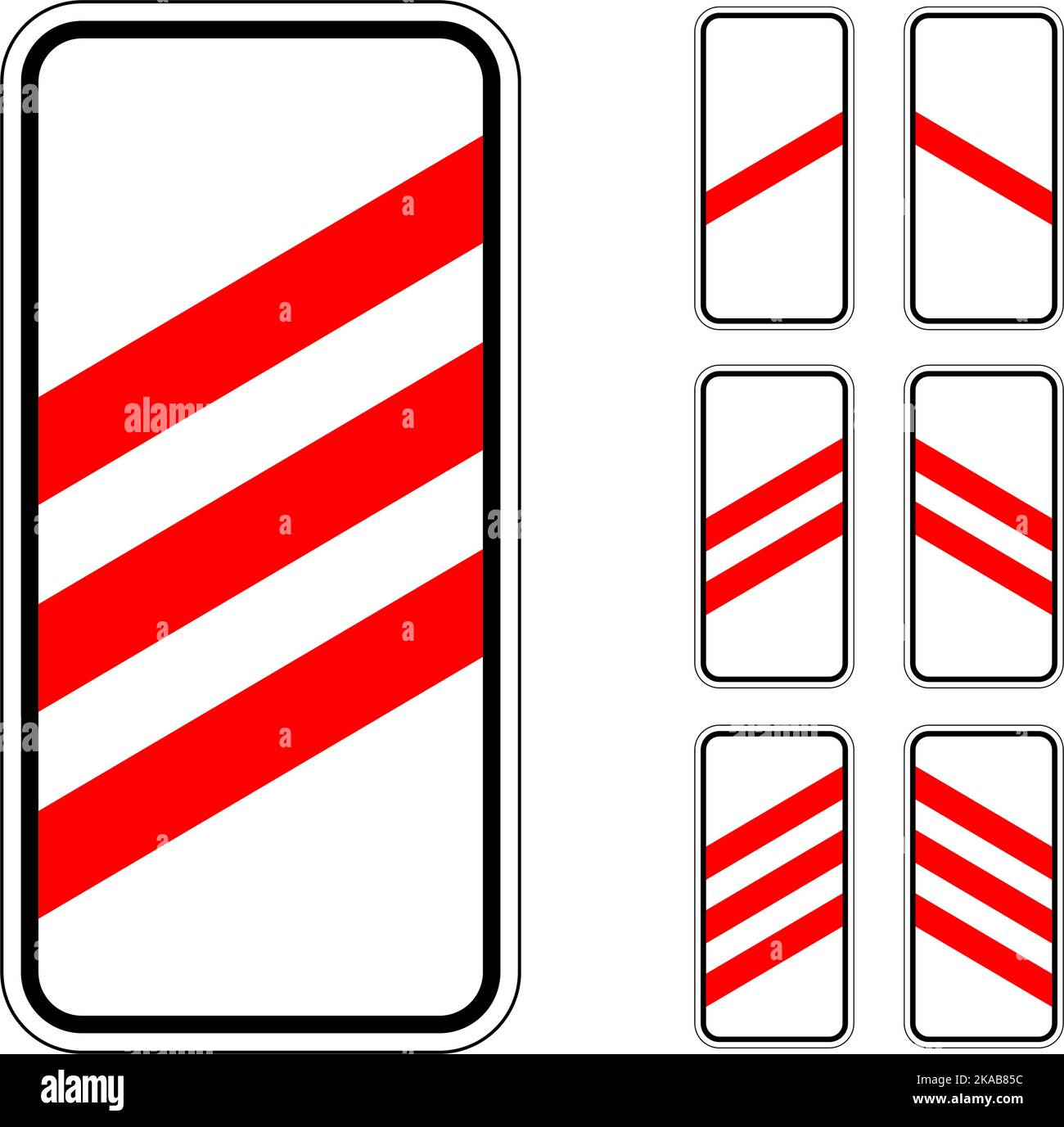 Warning Signs Approaches to Level Crossings on White Stock Vector Image ...