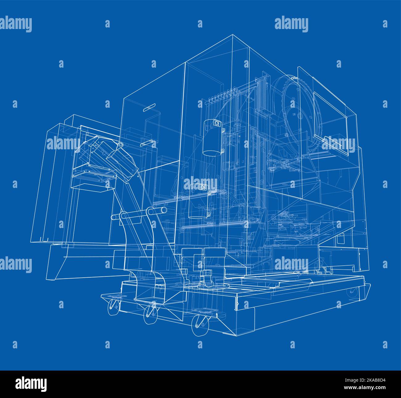 Metalworking CNC milling machine. Vector Stock Vector Image & Art - Alamy