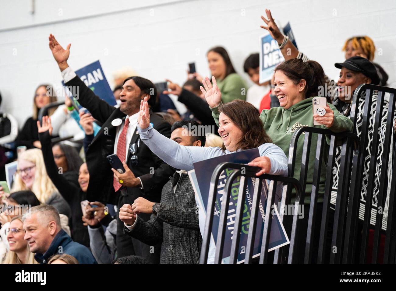 Supporters attend the Get Out the Vote Rally in Detroit. Michigan ...