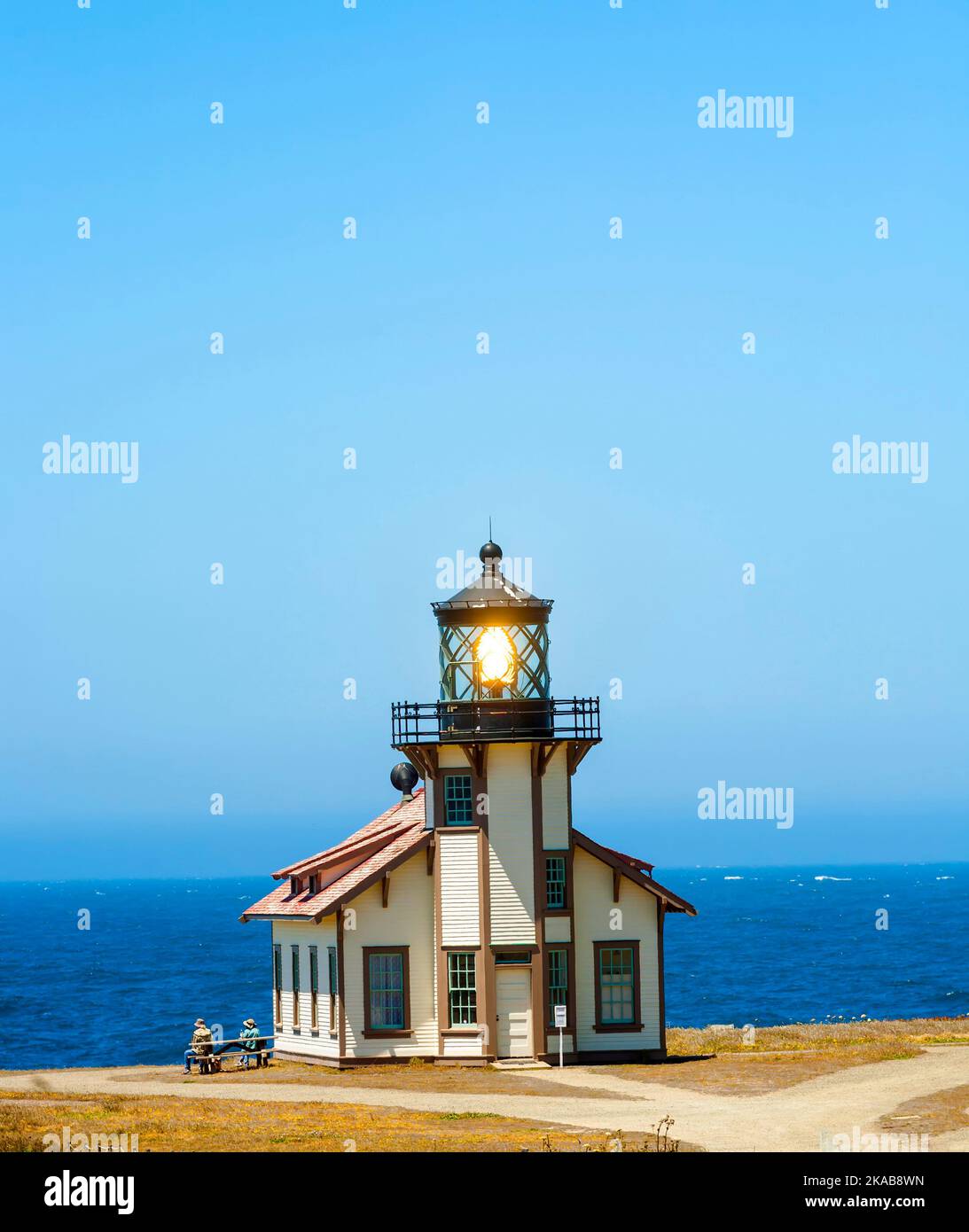 famous Point Cabrillo Lighthouse in California Stock Photo - Alamy