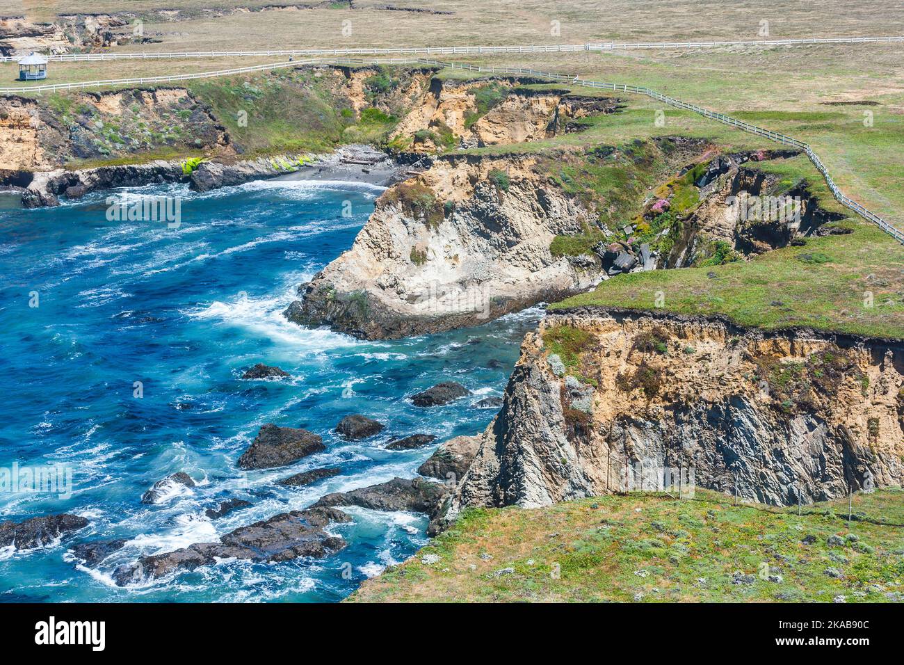 wild pacific coast at point arena with cliffs Stock Photo - Alamy