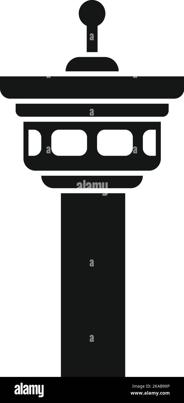 Aiport plane tower icon simple vector. Ground support. Cargo aviation ...
