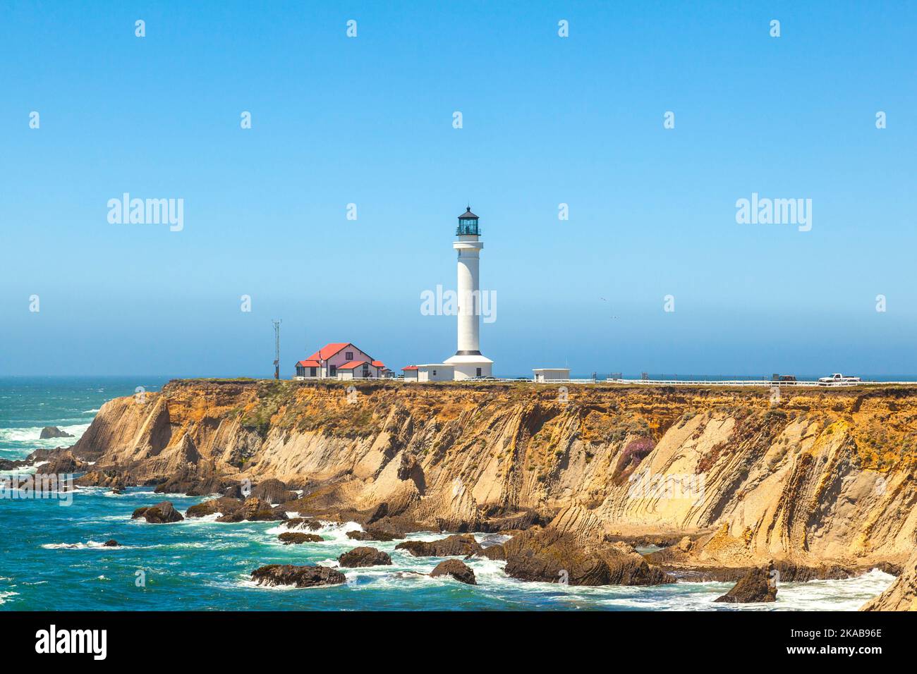 famous Point Arena Lighthouse in California Stock Photo - Alamy