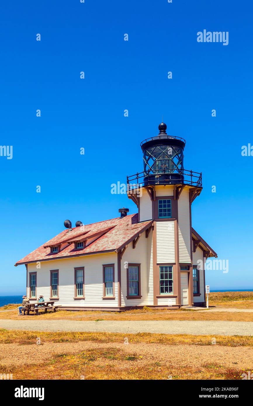 famous Point Cabrillo Lighthouse in California Stock Photo - Alamy