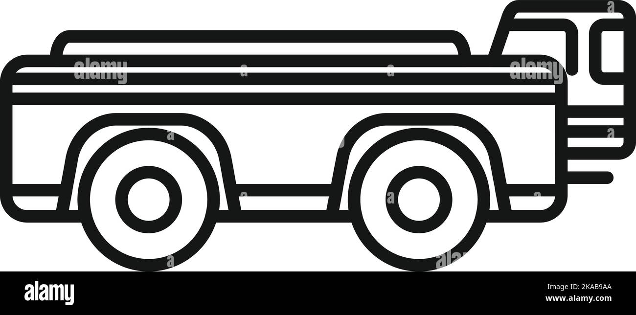 Big cargo truck icon outline vector. Airport support. Carrier boarding ...