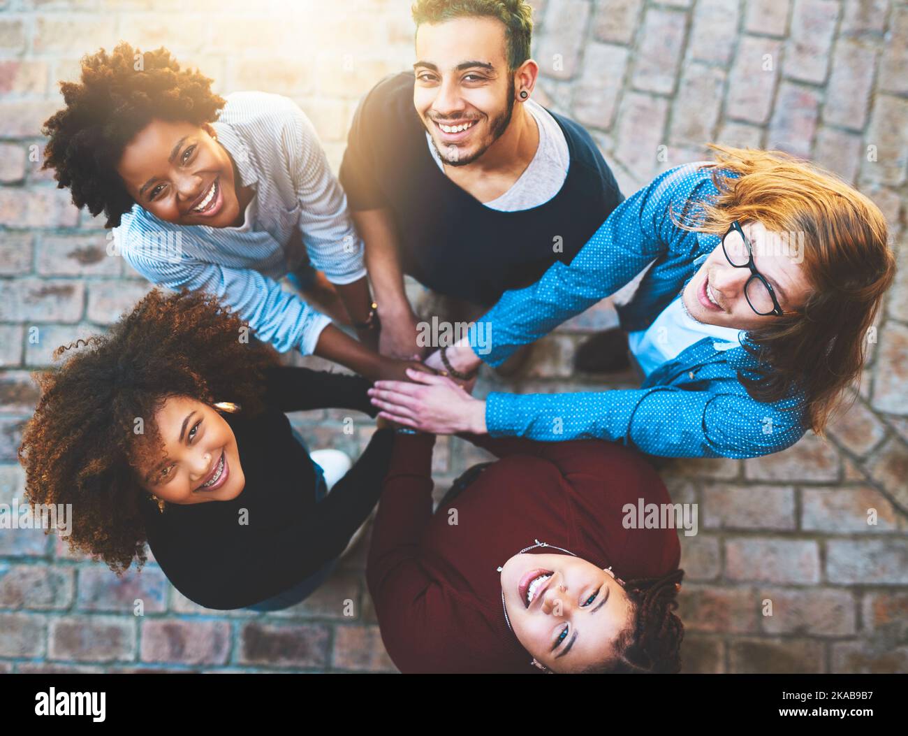 We know we can do it if we work together. High angle portrait of a ...