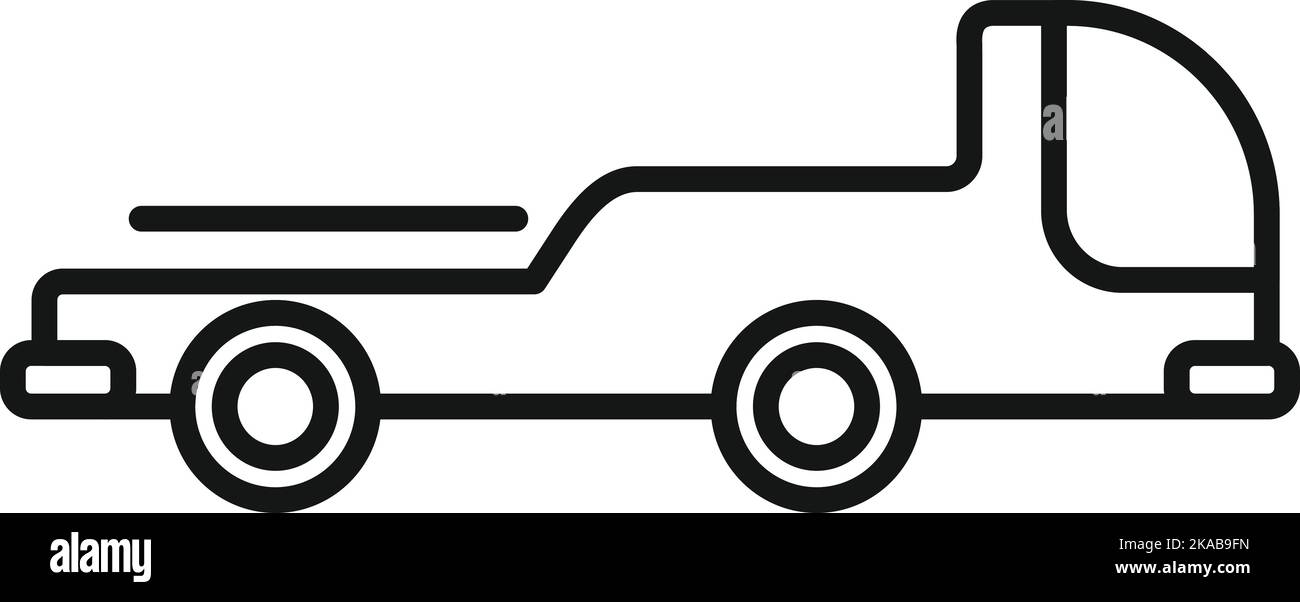 Airplane support truck icon outline vector. Ground airport. Cargo ...