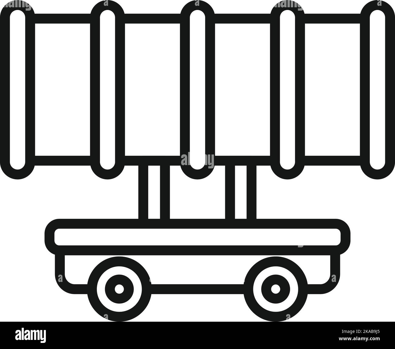Airplane tube icon outline vector. Ground support. Cargo aviation Stock ...