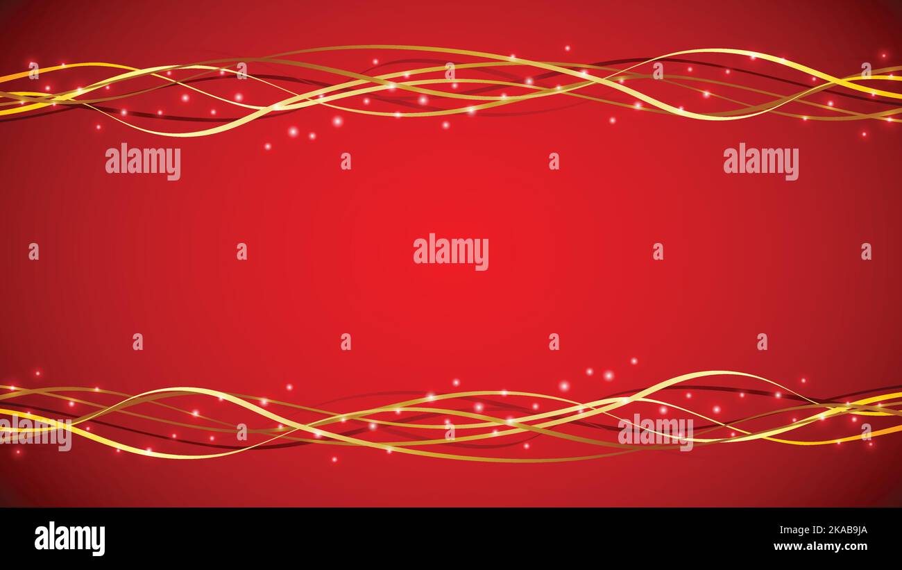 Red background with gold lines Stock Vector Image & Art - Alamy