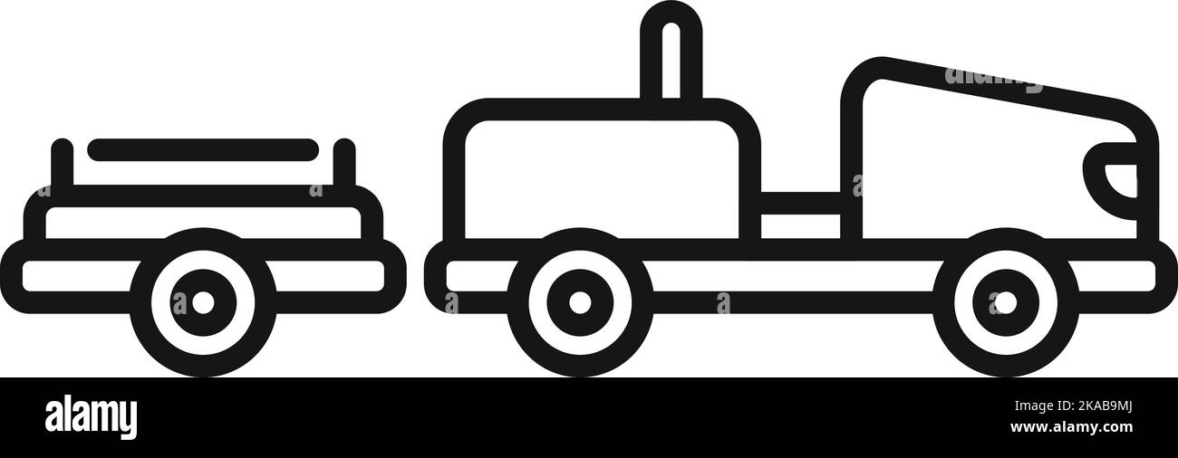 Cargo bag machine icon outline vector. Ground airport. Carrier baggage ...