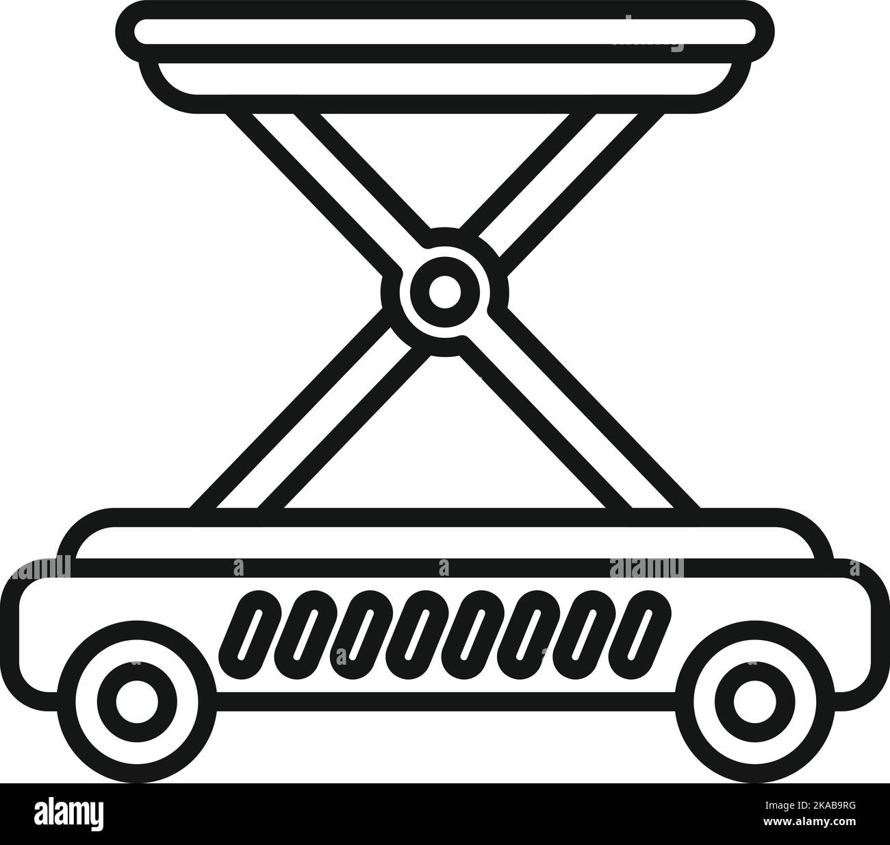Support airplane icon outline vector. Ground airport. Stair bus Stock ...