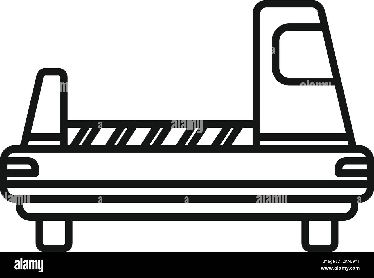 Airport bag machine icon outline vector. Ground support. Truck cargo ...