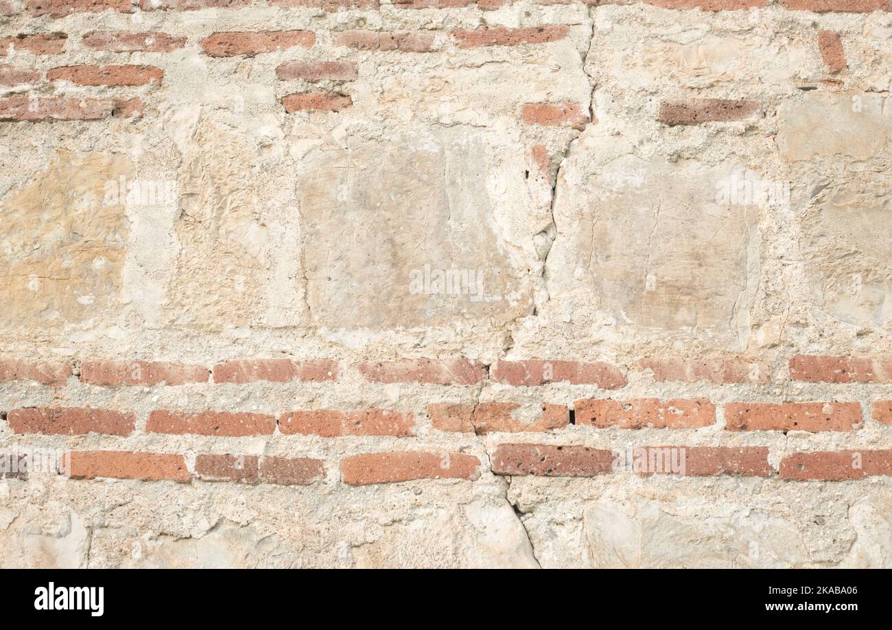 Light Old Brickwork Texture. Ancient Brick Wall Stock Photo - Alamy
