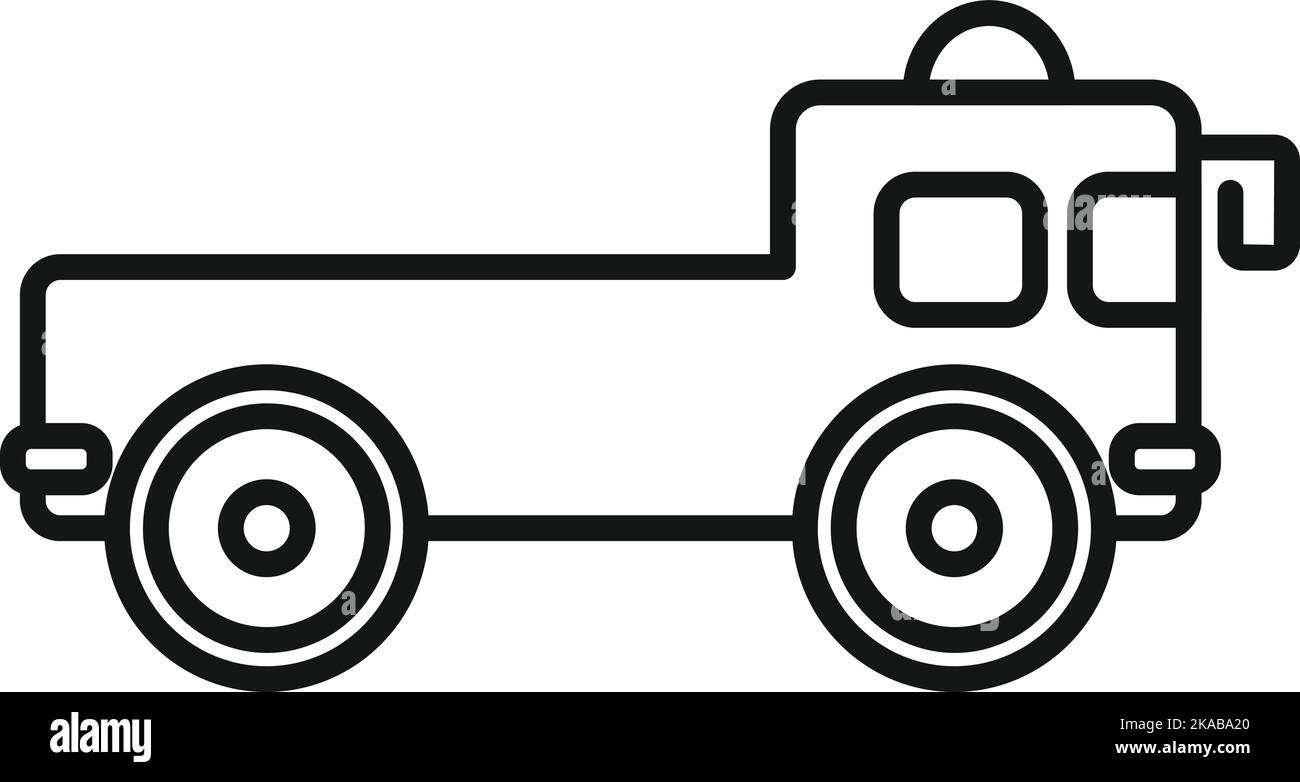 Airport truck icon outline vector. Ground support. Airplane support ...