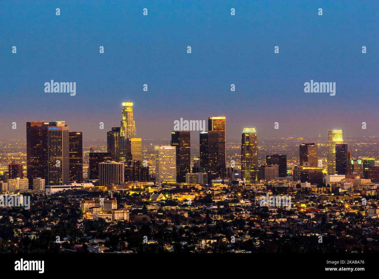 Los angeles night valley view hi-res stock photography and images - Alamy