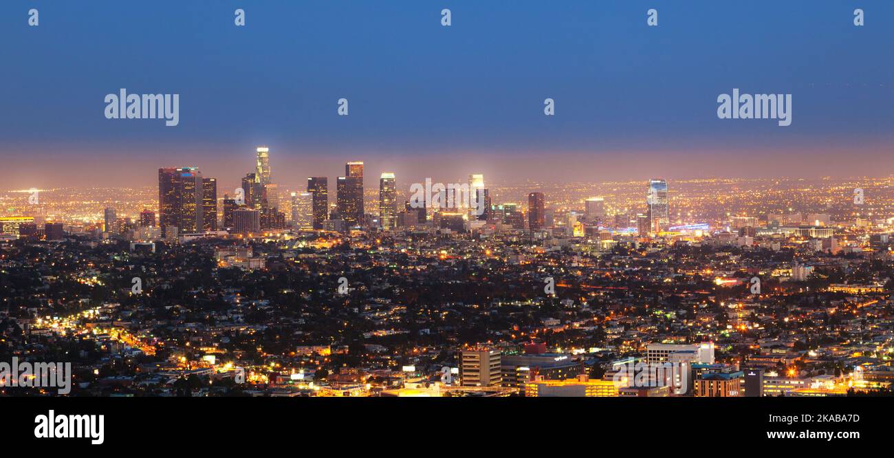 cityview of Los Angeles by night Stock Photo - Alamy