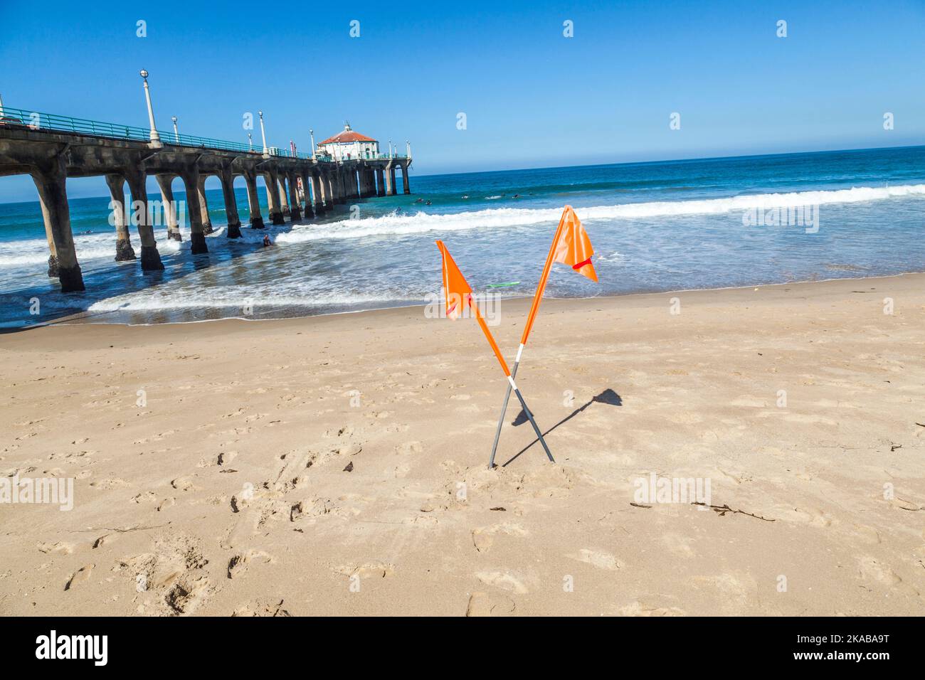 forbidden sign at beautiful Hermosa Beach in California Stock Photo - Alamy