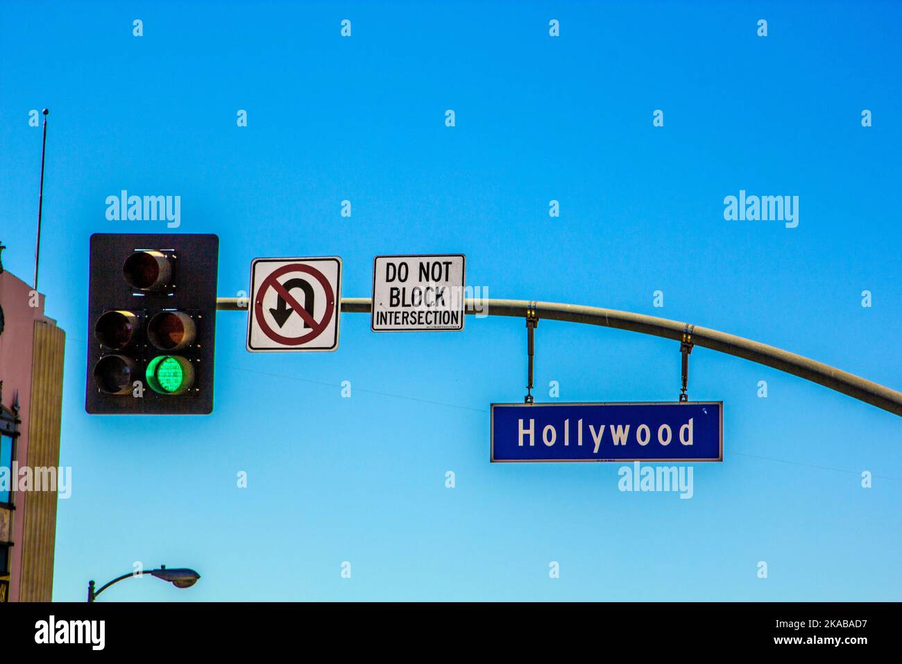 street sign Hollywood Boulevard in Hollywood, Los Angeles Stock Photo ...